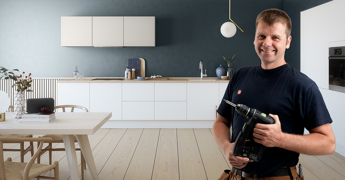 Montering af køkken, bad og garderobe fra HTH GO | HTH